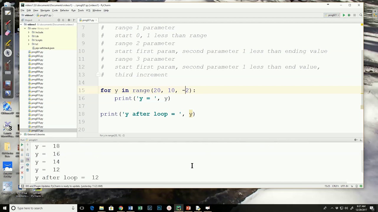028 - For loop with range 3 param