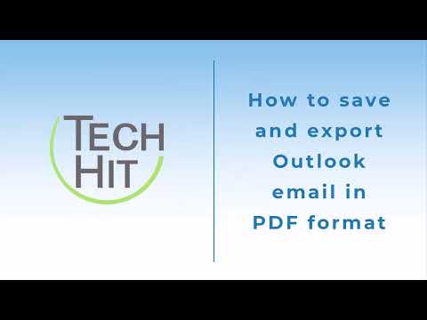 How to save and export Outlook email in PDF format