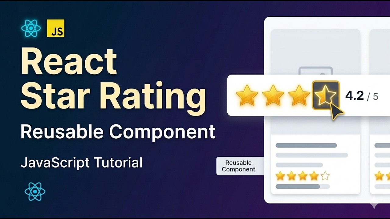 Build a Reusable Star Rating Component in React ⭐ | Amazon-Style UI (JavaScript Tutorial)