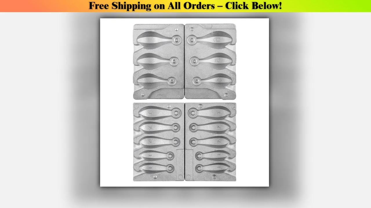 DIY Fishing Snapper Sinker Mould 5 Cavities for 1/2/3oz 3 Cavities for 4/5/6oz without Handle