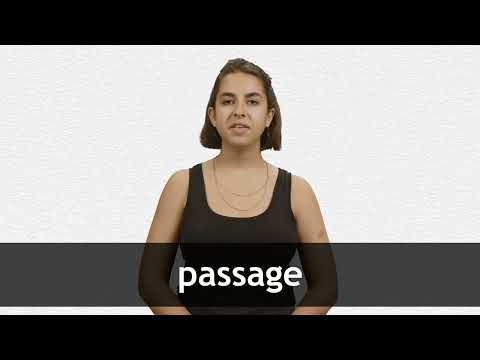 English Translation of “PASSAGE” | Collins French-English Dictionary