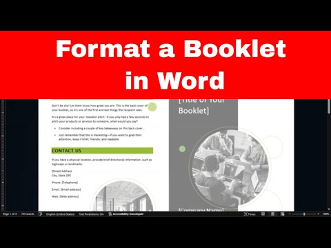How to Format a Printable Booklet in Word (Step-by-Step)