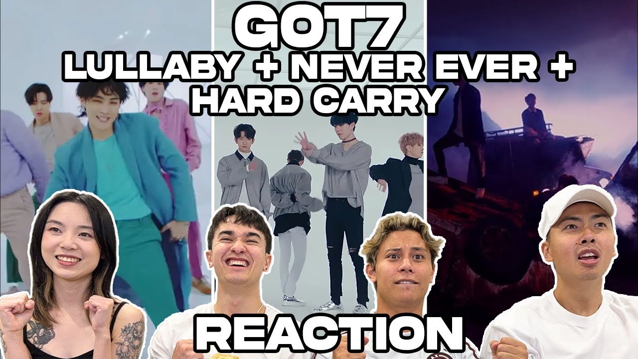 WE WATCH 3 GOT7 MVS! | Lullaby + Never Ever + Hard Carry