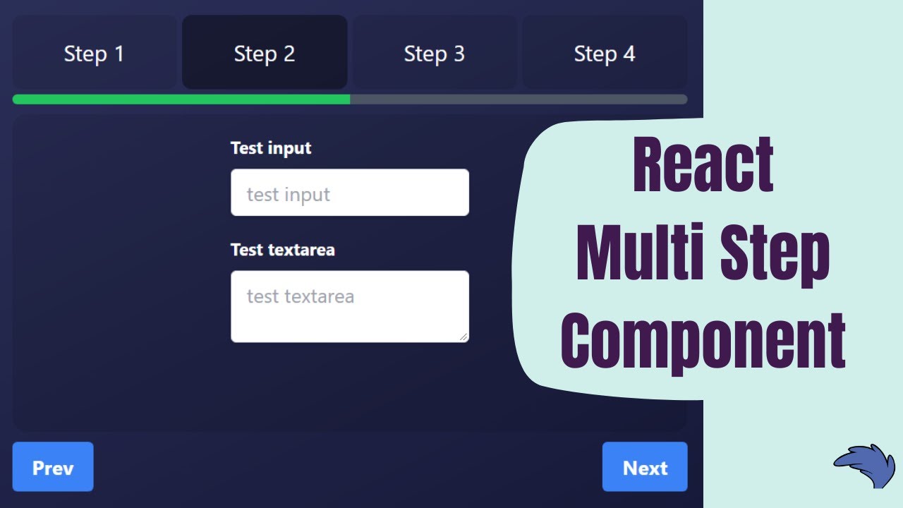 React Multi Step Component | React Components #4