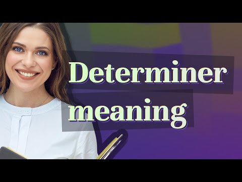 Determiner | meaning of Determiner