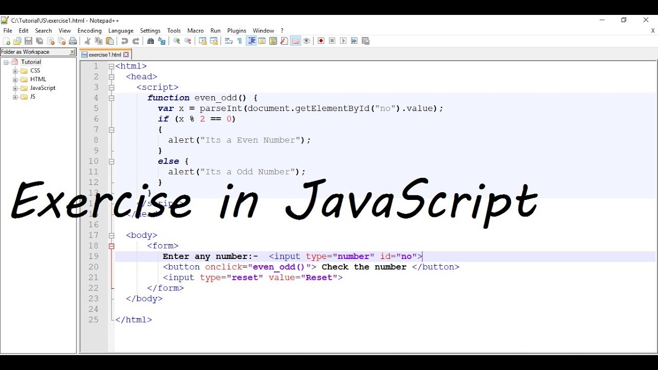 Exercise in JS || Simple Exercise in JavaScript