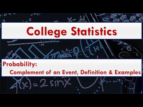 Probability: Complement of an event, Definition and examples