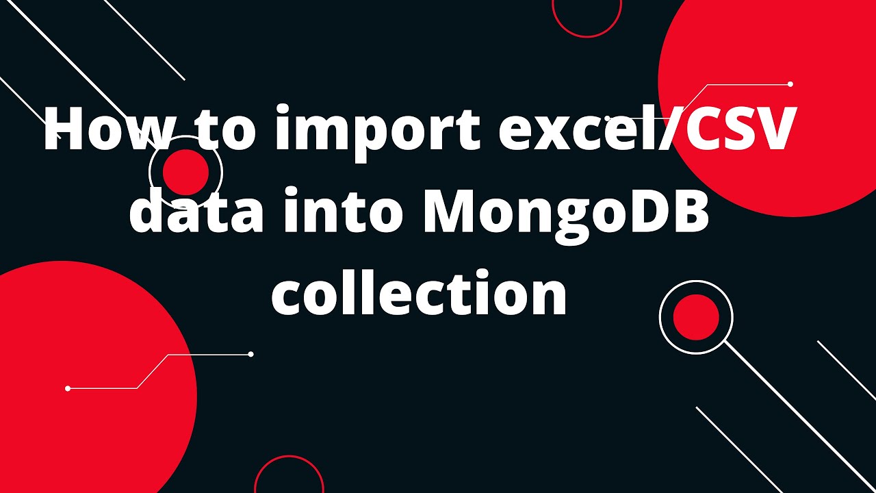 How to import excel data into MongoDB collection