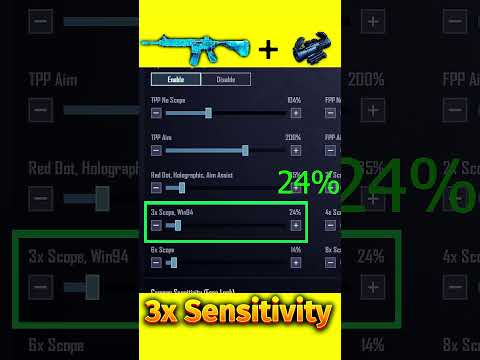 BGMI Best 3x Scope Sensitivity #bgmi