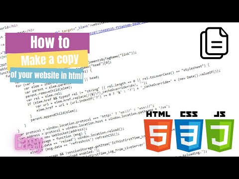 How to make a copy of your website in html (Easy and Fast)