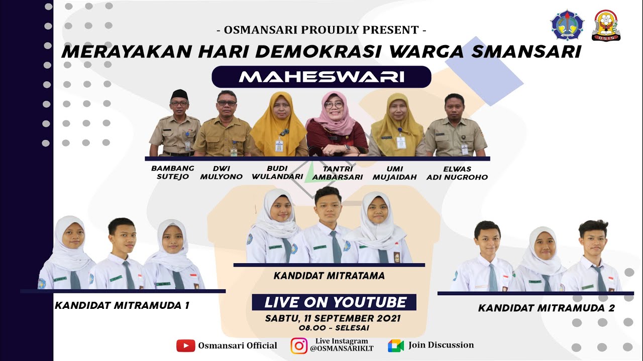 DEBAT CALON KANDIDAT KETUA DAN WAKIL KETUA OSIS SMAN 1 WONOSARI MASA BAKTI 2021/2022