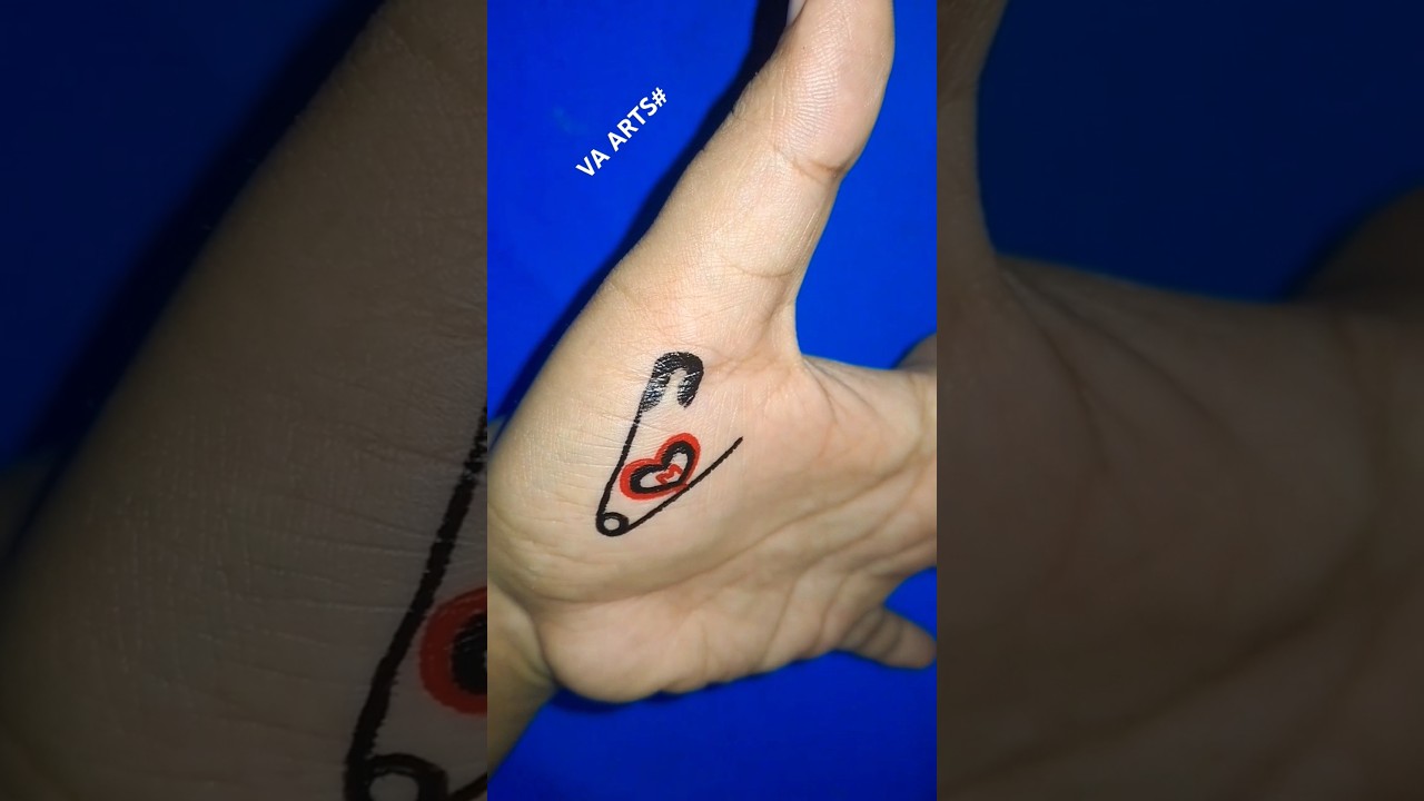 DIY PIN TATTOO 👌❤️🧷 #new #shorts #viral #2k25 #trendingtattoo