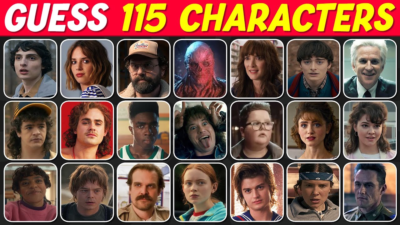Can You Guess All 115 Stranger Things Characters? 🤔 | EASY ➡️ IMPOSSIBLE 🚲
