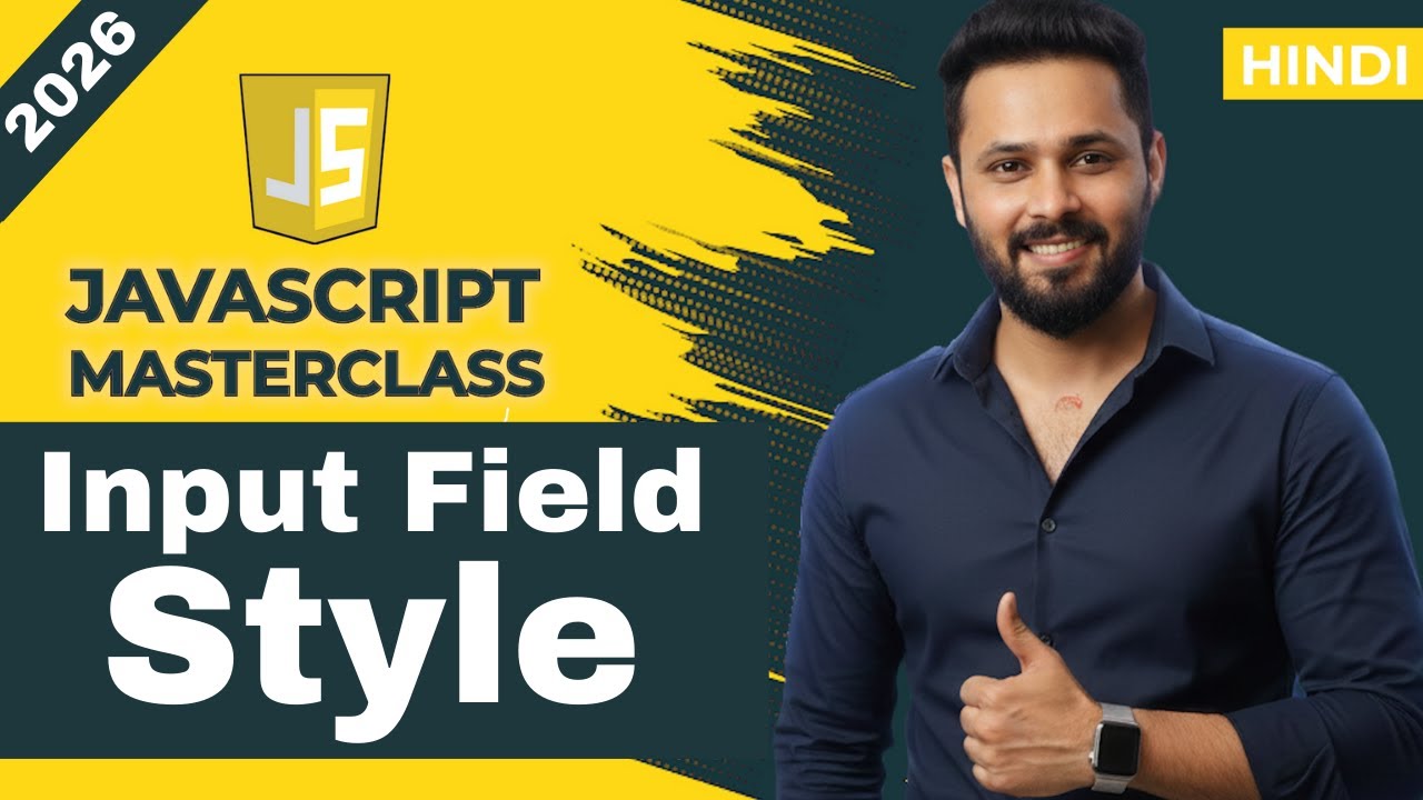 Javascript tutorial in Hindi #23 Input Field Styling Using JavaScript | Change Color, Width, Margin