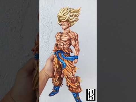 1/4 SCALE SUPERSAIYAN GOKU (NAMEK SAGA) Md Repainted Project 💯🎨 BL 44CM 😁 🖌️#dragonballz #mdrepaint