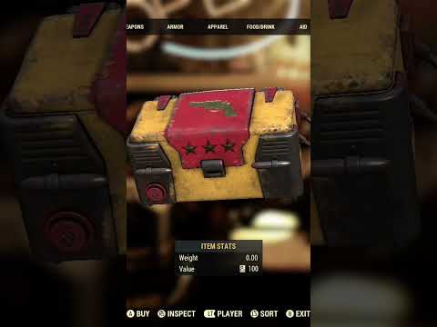 Luckiest Legendary "Handmade Rifle" pull from the PURVEYOR?! 😳🤔🥶#shorts #fallout76 #xboxone #edit