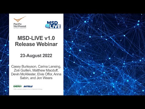 MSD-LIVE v1.0 Release Webinar