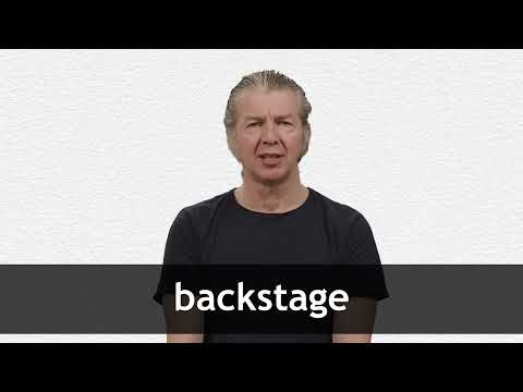BACKSTAGE definition and meaning | Collins English Dictionary