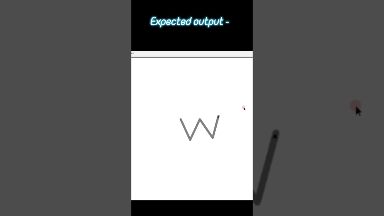 How to Draw Alphabet W Using Python Turtle Module