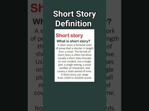 What is Short Story| Short Story Definition #english #short story definition #gk