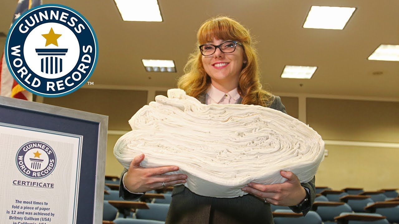 How many times can YOU fold a piece of paper? - Guinness World Records