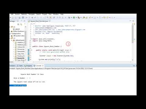 Square Root Number in Java