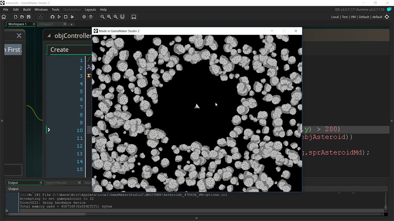 GMS2 Tutorial Asteroids Part 09 Asteroid Spawner