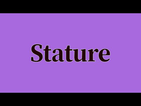 Stature Pronunciation and Meaning