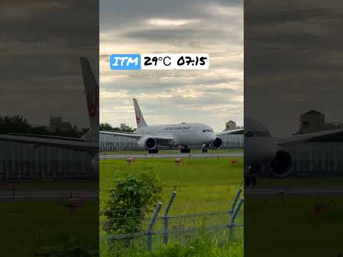 Boeing787 Dreamliner JAL The plane turns Osaka International Airport #jal #boeing787dreamliner #turn