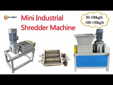 Mini Shredder Machine | 50-150kg/hr Double Shaft Shredder
