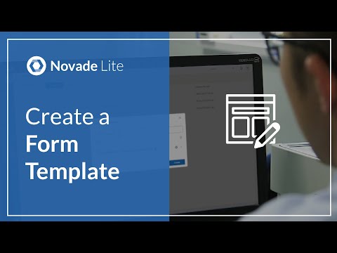 Novade Lite - Create a Form Template