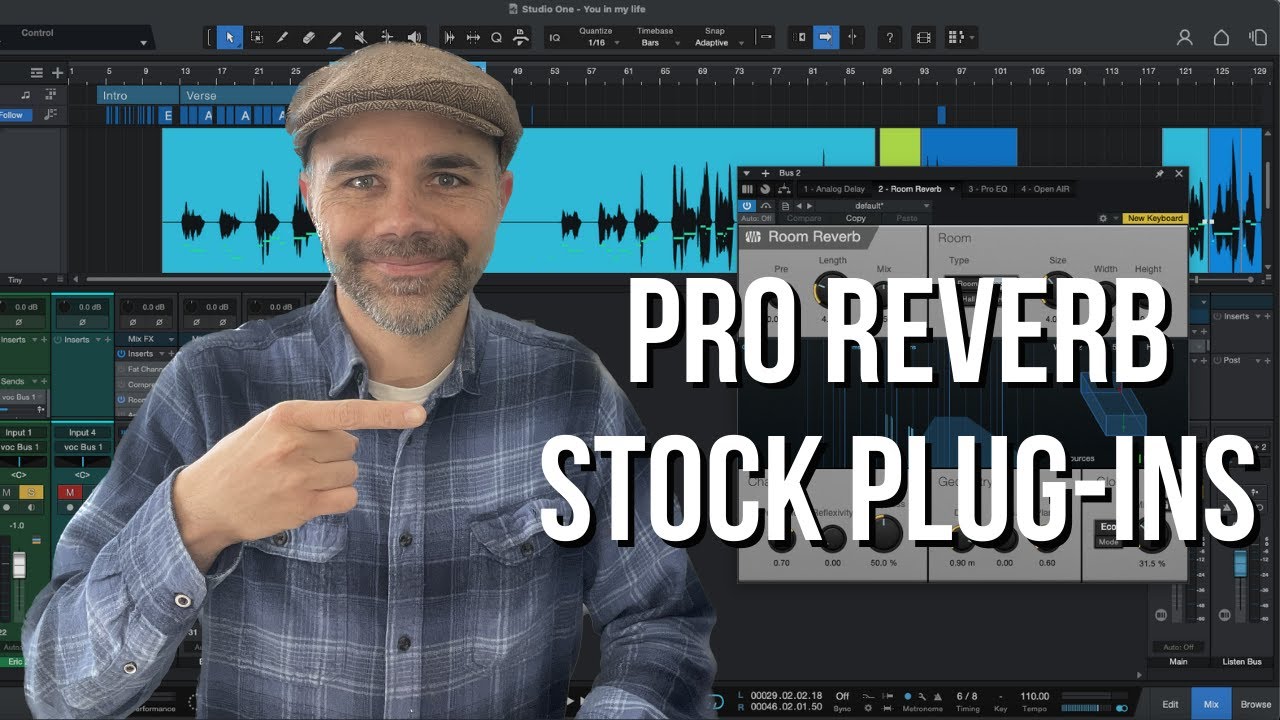 Pro Reverb Sounds in Studio One from 3 Stock Plug-Ins