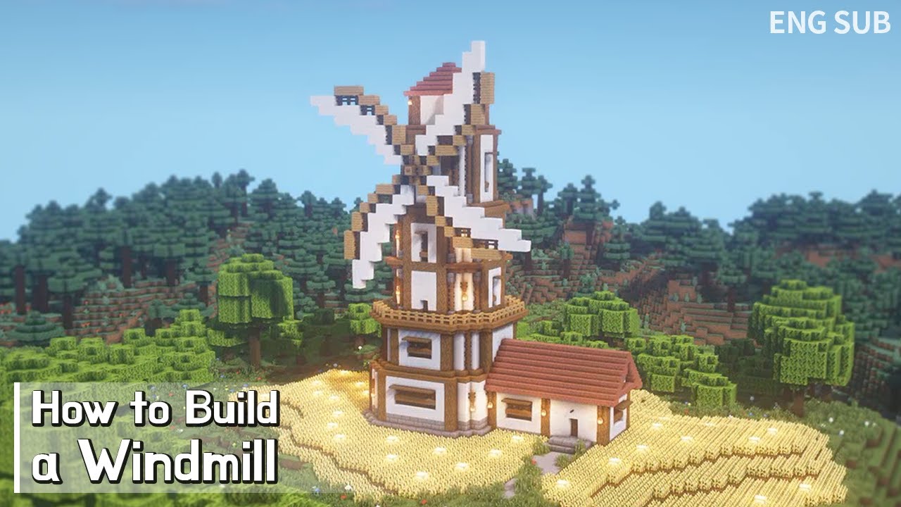 Minecraft: How To Build a Windmill Tutorial (Building Tutorial) (#2) | 마인크래프트 건축, 집 짓기, 풍차 ...