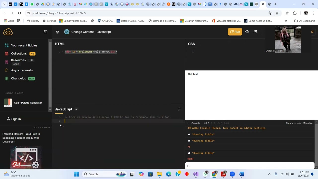 Ejercicios 1 y 2 Javascript