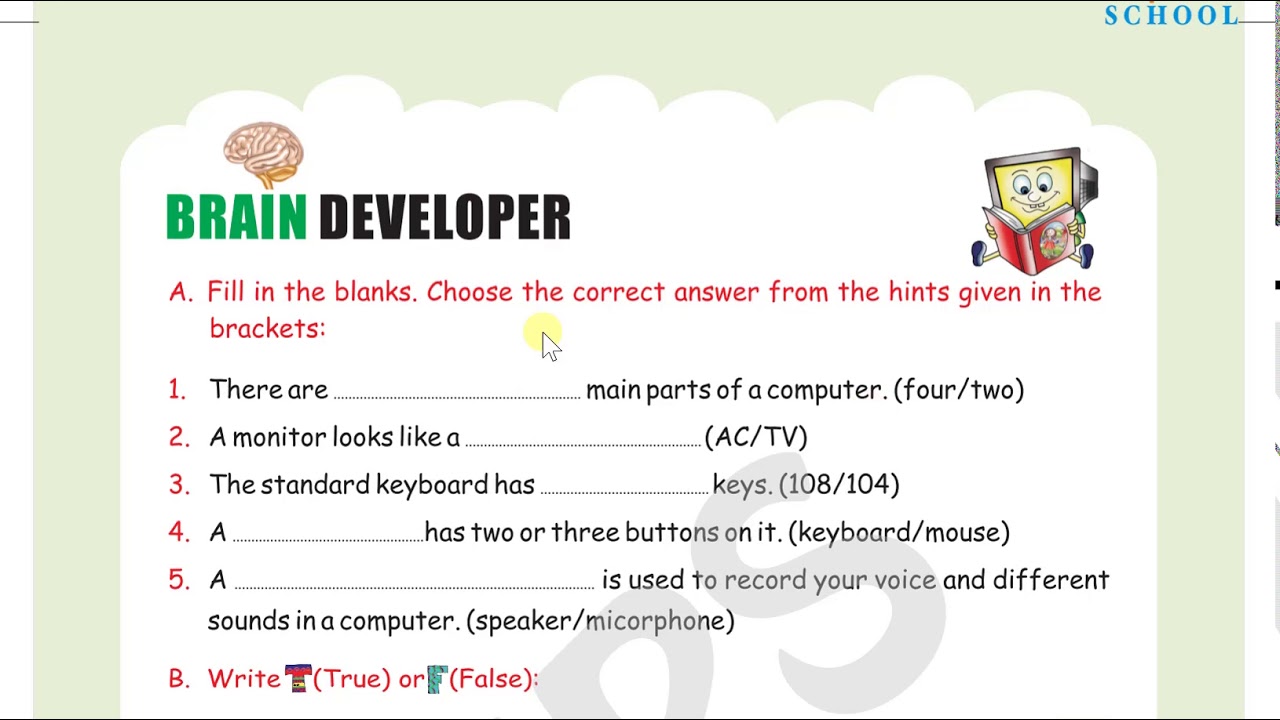 Class 2, Computer, Chap-2, Parts of a computer