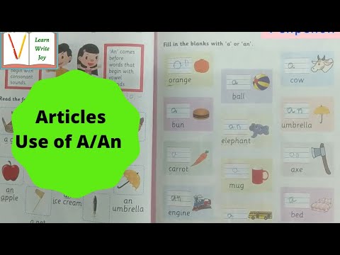 Use of A and An/Articles A and An/UKG/Articles Exercise/A and An worksheet/A/An/A and An exercise