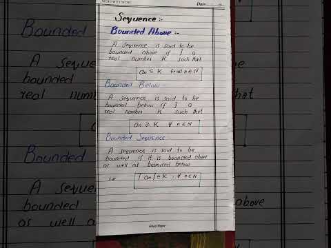 Bounded Sequence #sequence