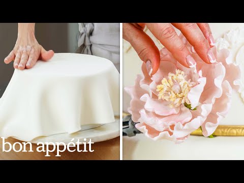 How a Sugar Artist Crafts a 5-Tier Wedding Cake | Handcrafted | Bon AppΓ©tit
