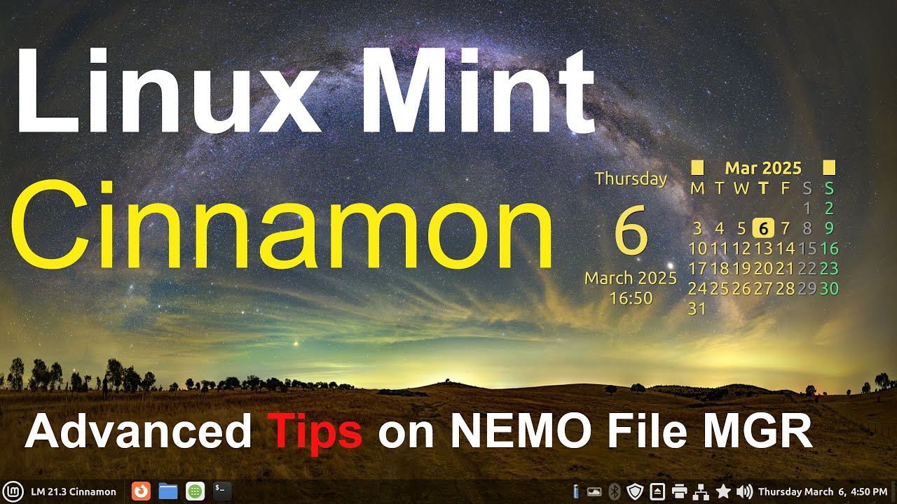 Linux Mint - Cinnamon - File Manager - Mouse Advanced Middle Click Tips.