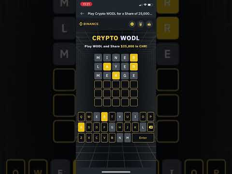 Binance Wodl 5 letter word Theme: ETH Merge