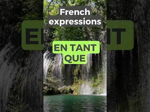 French expression - EN TANT QUE #shorts