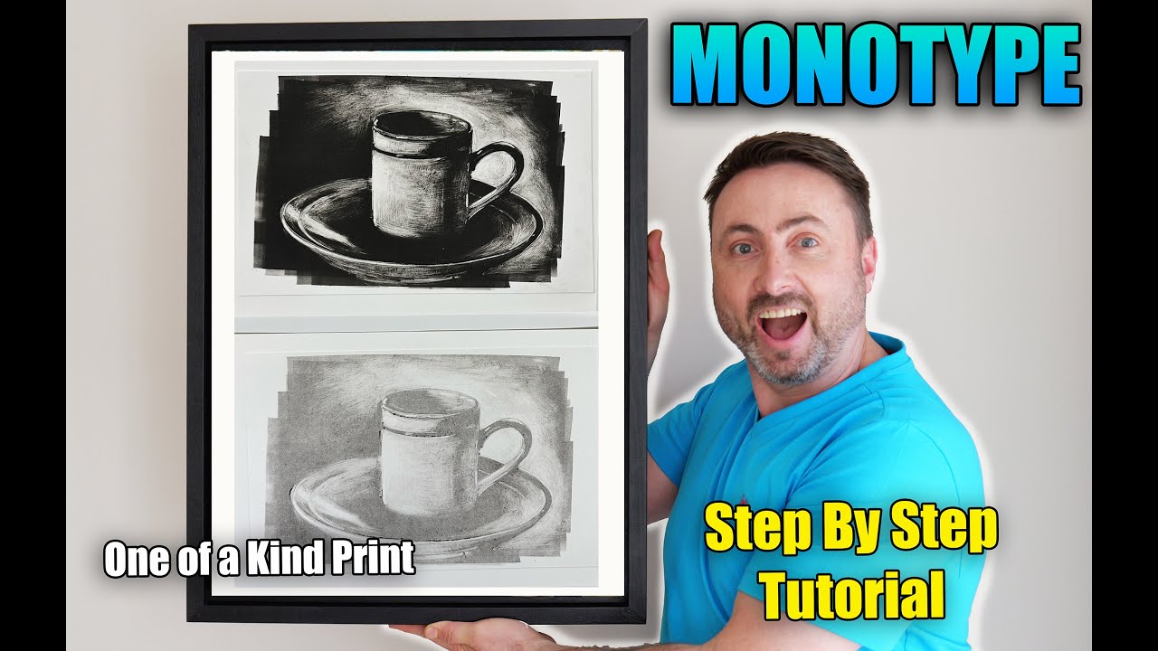 HOW TO:  Create a Monotype Print   HD 1080p #art #monotype #print #teaching #howto