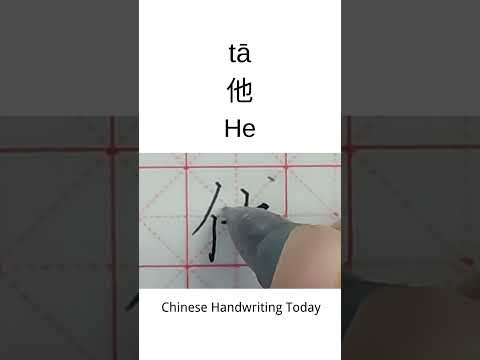 How to Write He in Chinese Character | Amazing Chinese Calligraphy | Satisfying Handwriting