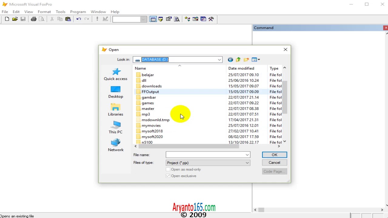 Pengolahan Database dengan Microsoft Visual FoxPro - S01