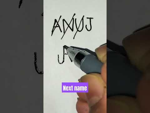 # ANUJ name logo # Design # Next name #shorts # By Rajbir