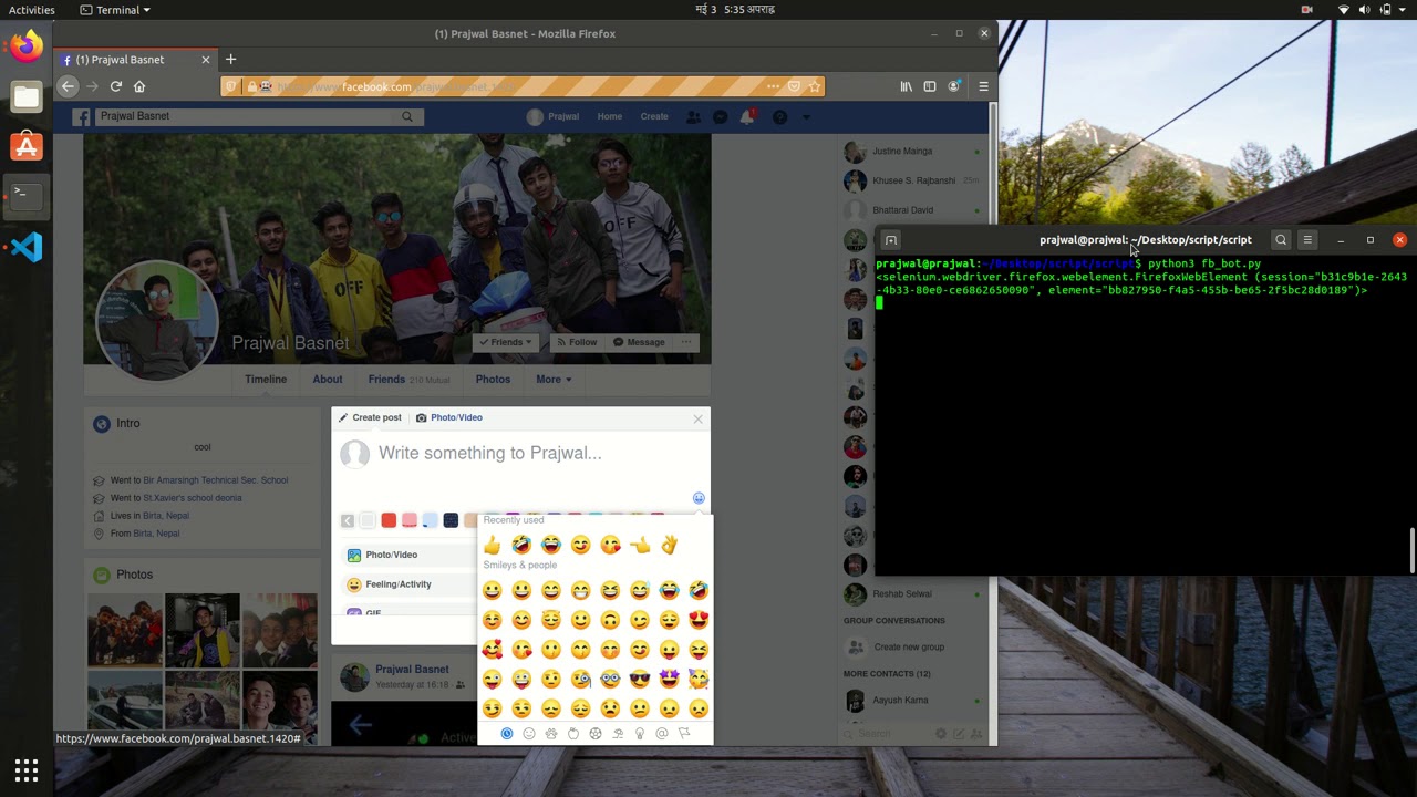 facebook Bot  using python .....  simple application