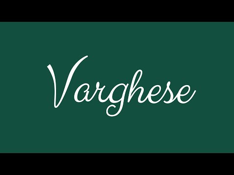 Learn how to Sign the Name Varghese Stylishly in Cursive Writing