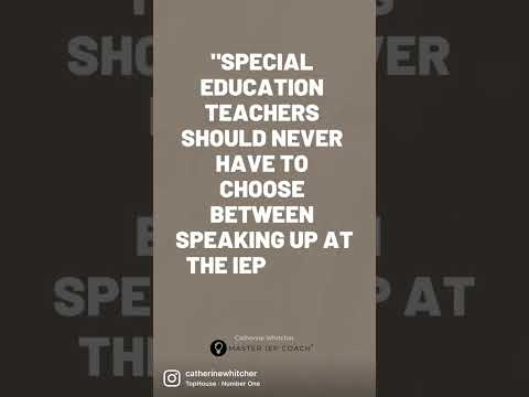 Special Education Teachers should never have to make this choice at the IEP table.