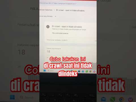 Cara mengatasi di Crawl saat ini tidak diindeks