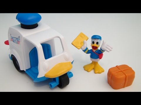 MICKEY MOUSE CLUBHOUSE MAIL TOSS TRUCK PLAYSET WITH DONALD DUCK VIDEO TOY REVIEW